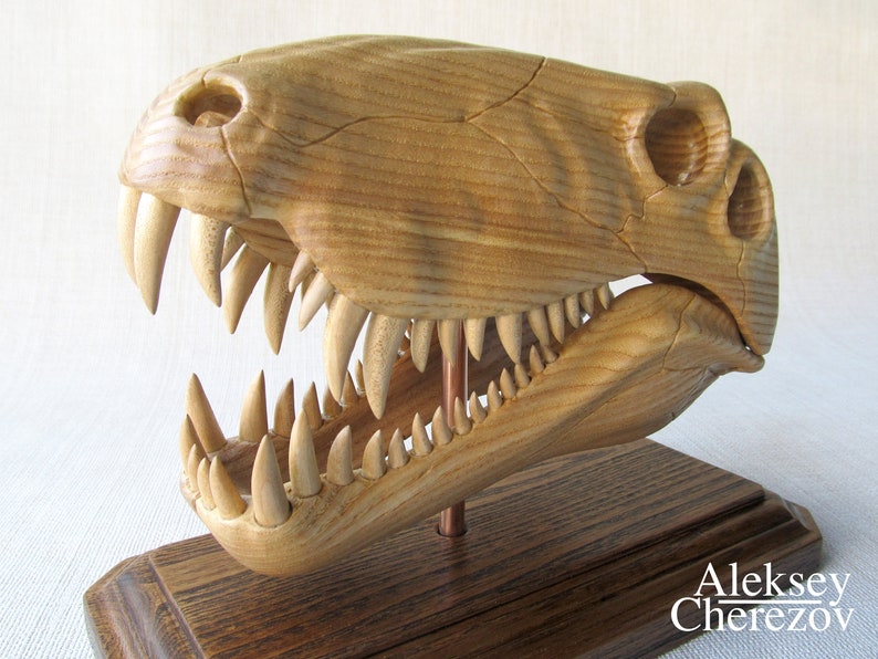 Synapsid Skull, Dimetrodon, Dinosaurus Skull, Woodcarving, Loft, a Gift ...