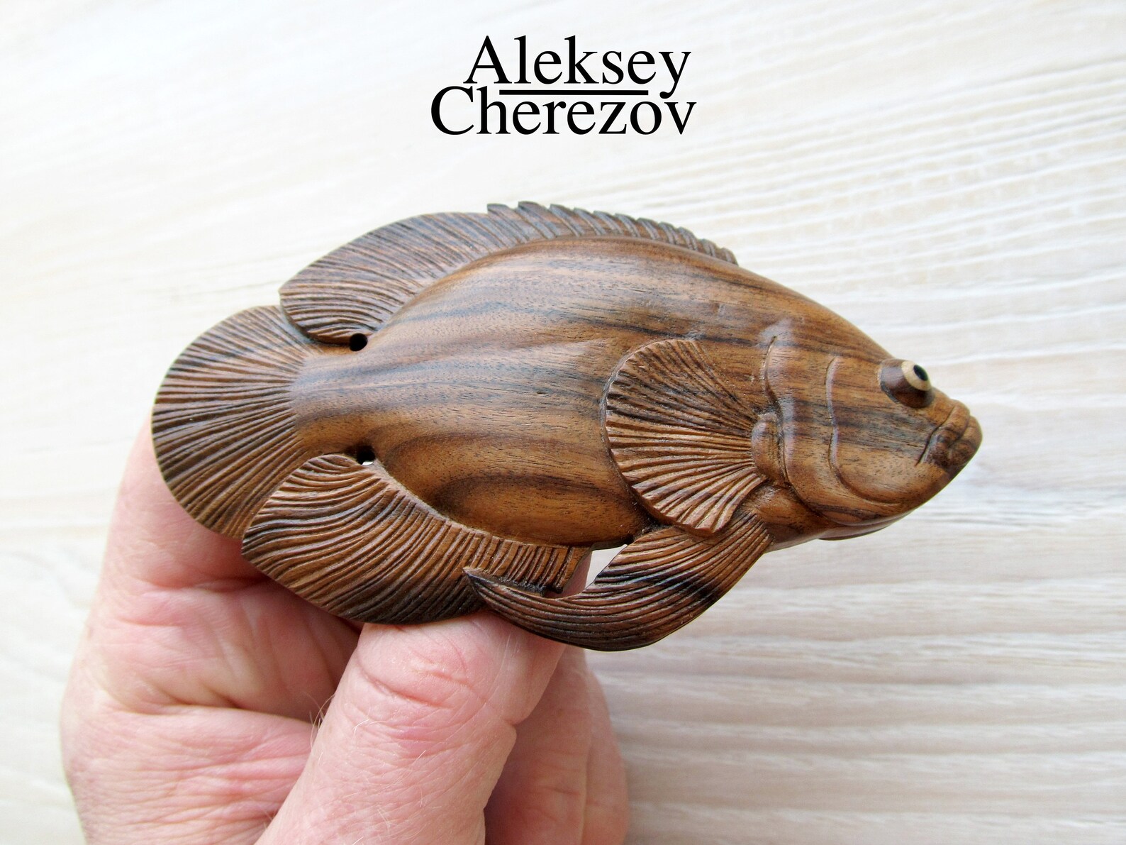 Gift for Pisces. Wooden Barrette Fish. Carved Hair Clips. Astronotus ...