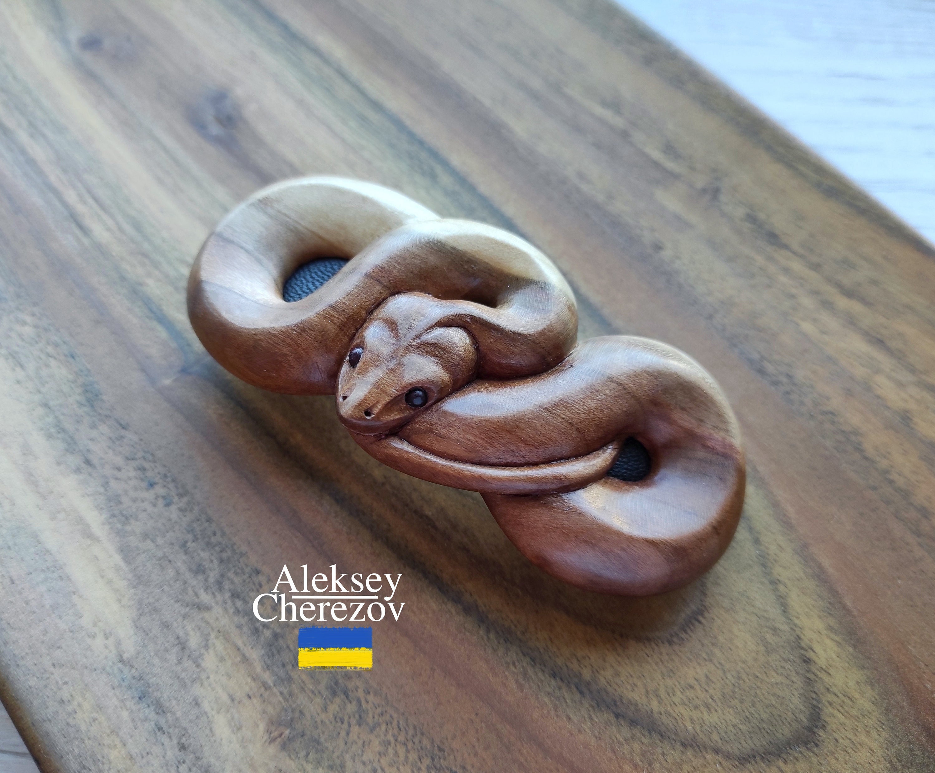 Wooden Barrette Snake Wood Carved Hair Clips Hairgrips - Etsy