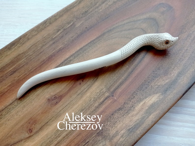 Snake Hair Stick, Wooden Hair Pin Serpent, Hair Accessories, Hair ...