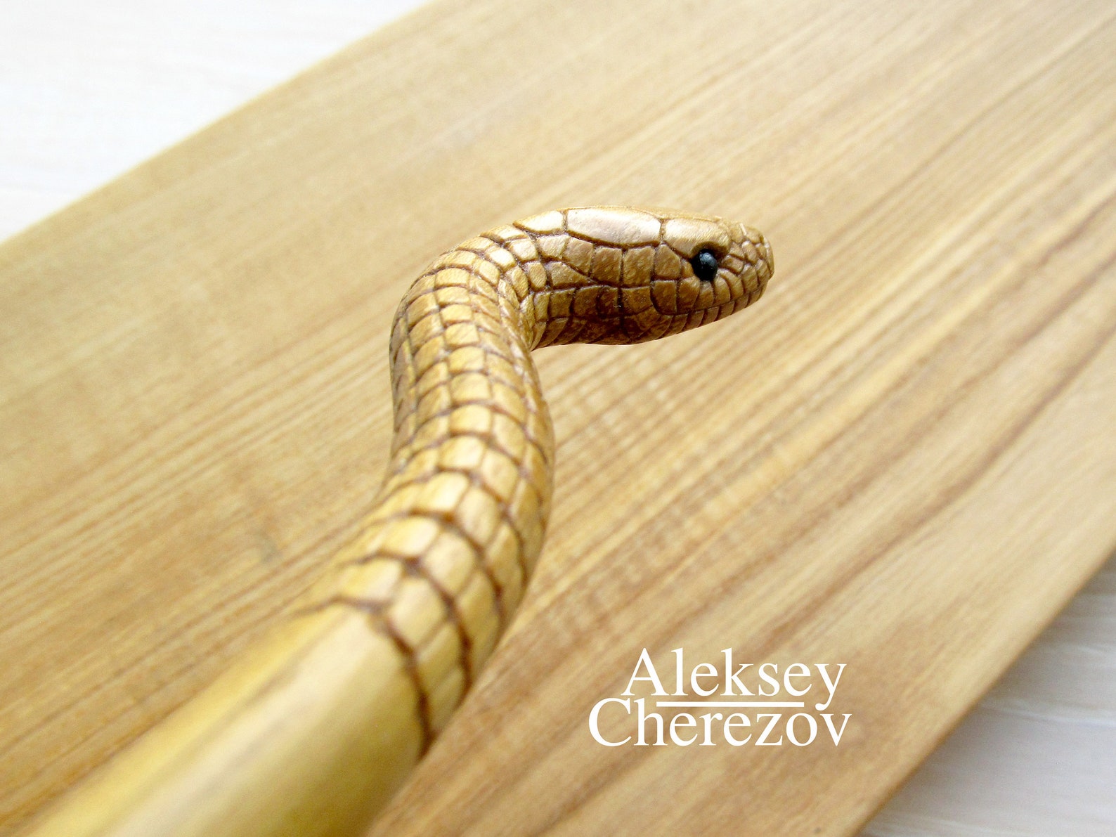 Wooden Hair Stick Snake Carved Hair Pin Serpent Gift for a | Etsy