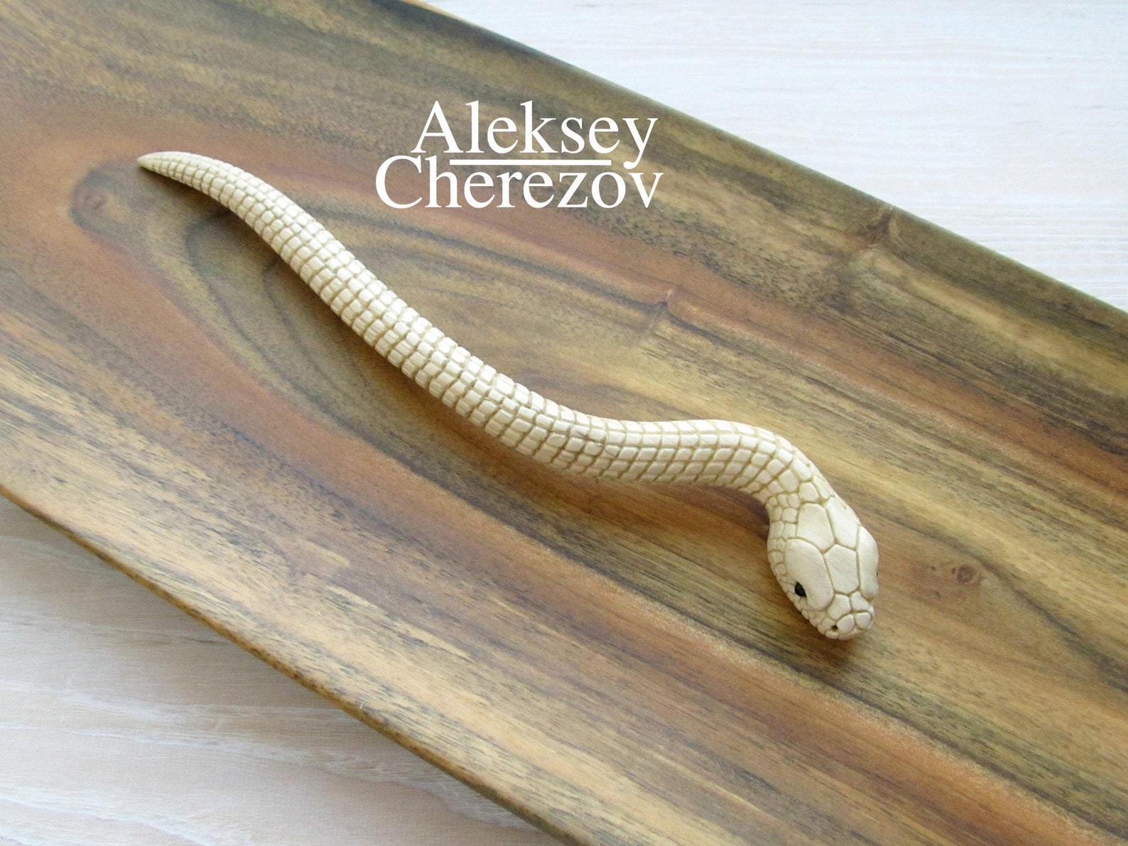 Snake hair stick Wooden hair pin serpent Gift for a girl | Etsy