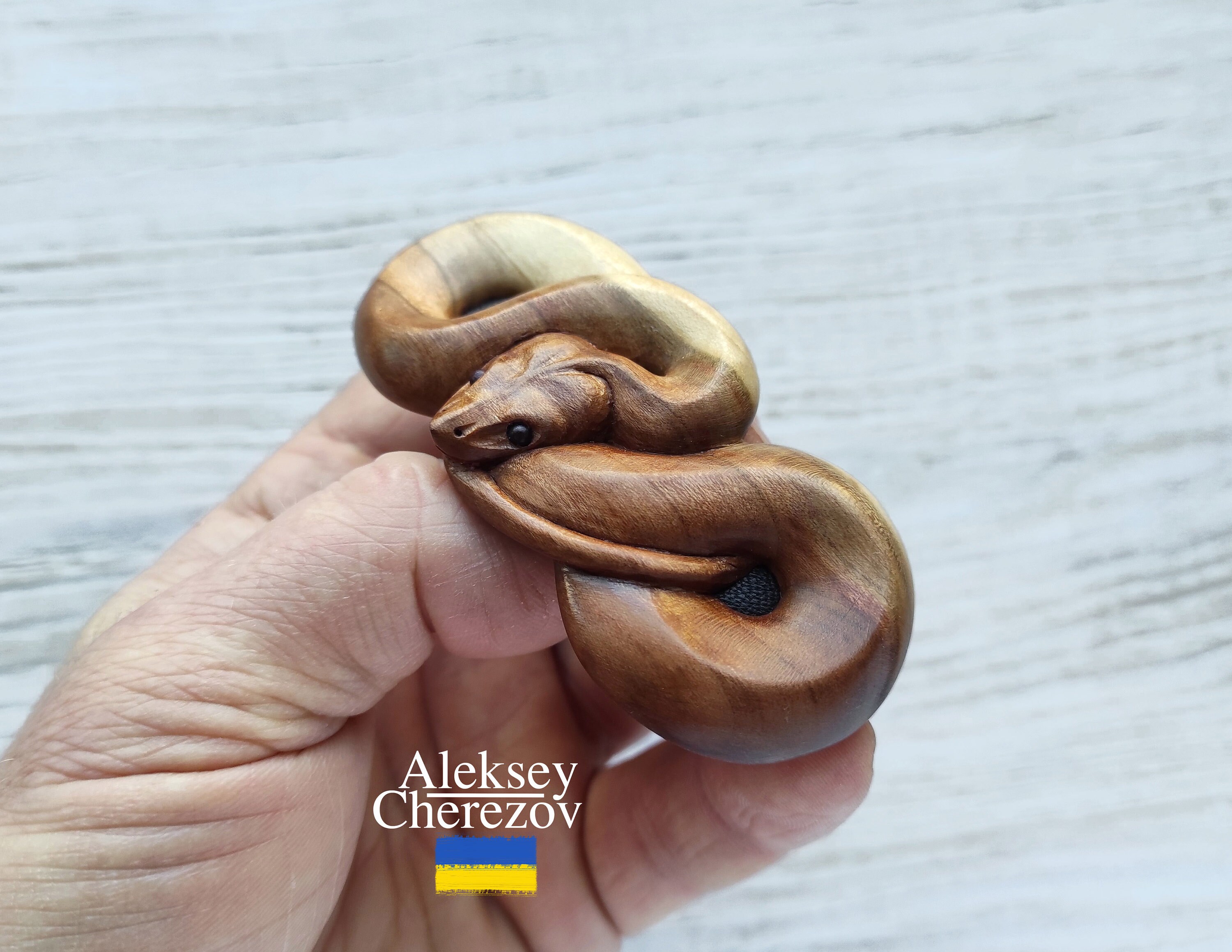 Wooden Barrette Snake Wood Carved Hair Clips Hairgrips - Etsy