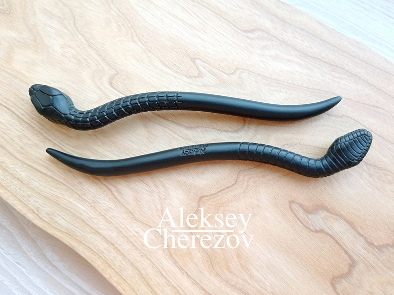 Snake Hair Stick Wooden Hair Pin Serpent Ukraine Sellers - Etsy