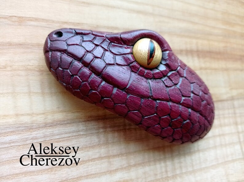 Wooden Barrette Snake Head Wood Carved Hair Clips Hairgrips | Etsy