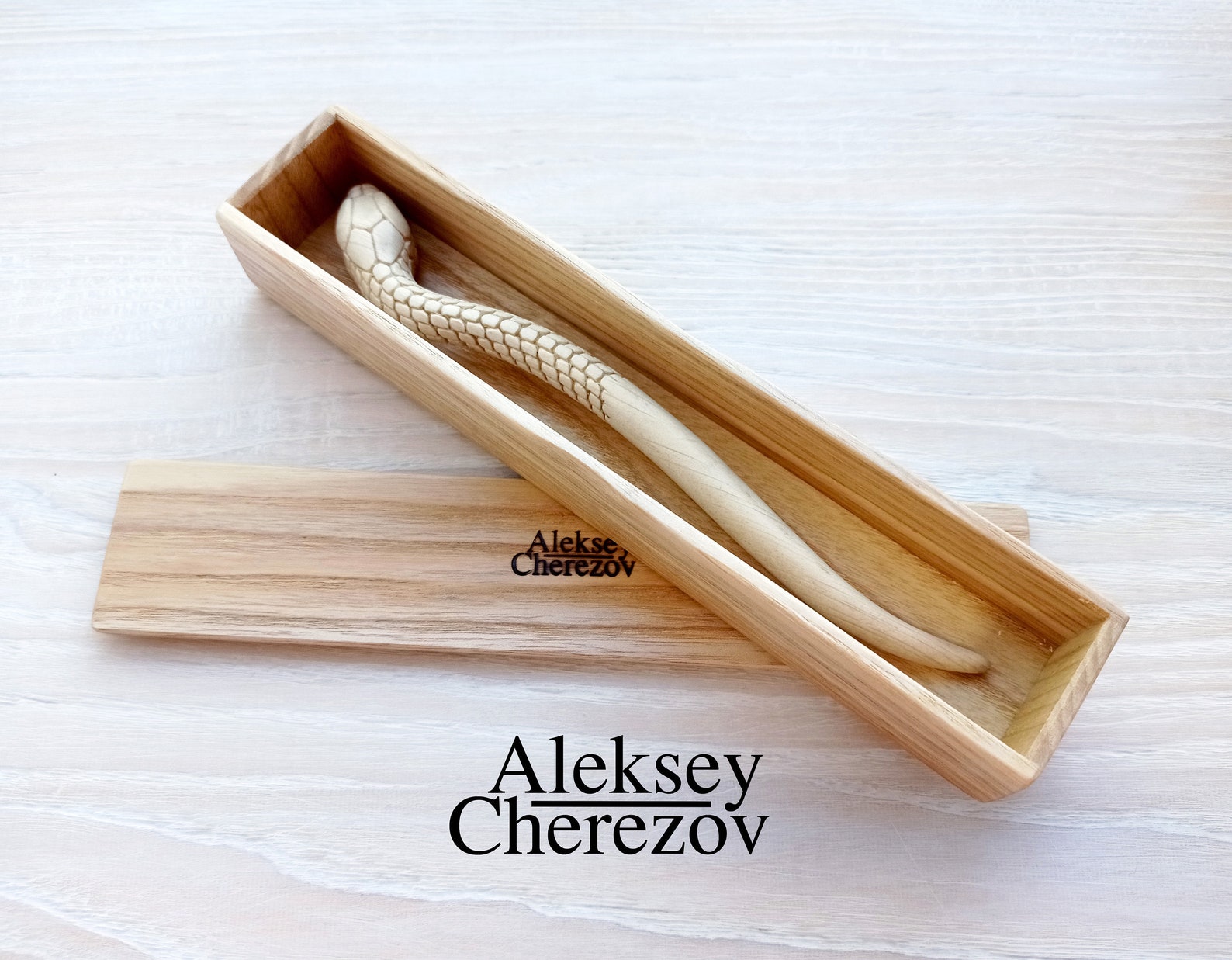 Snake Hair Stick Wooden Hair Pin Serpent Gift for a Girl - Etsy