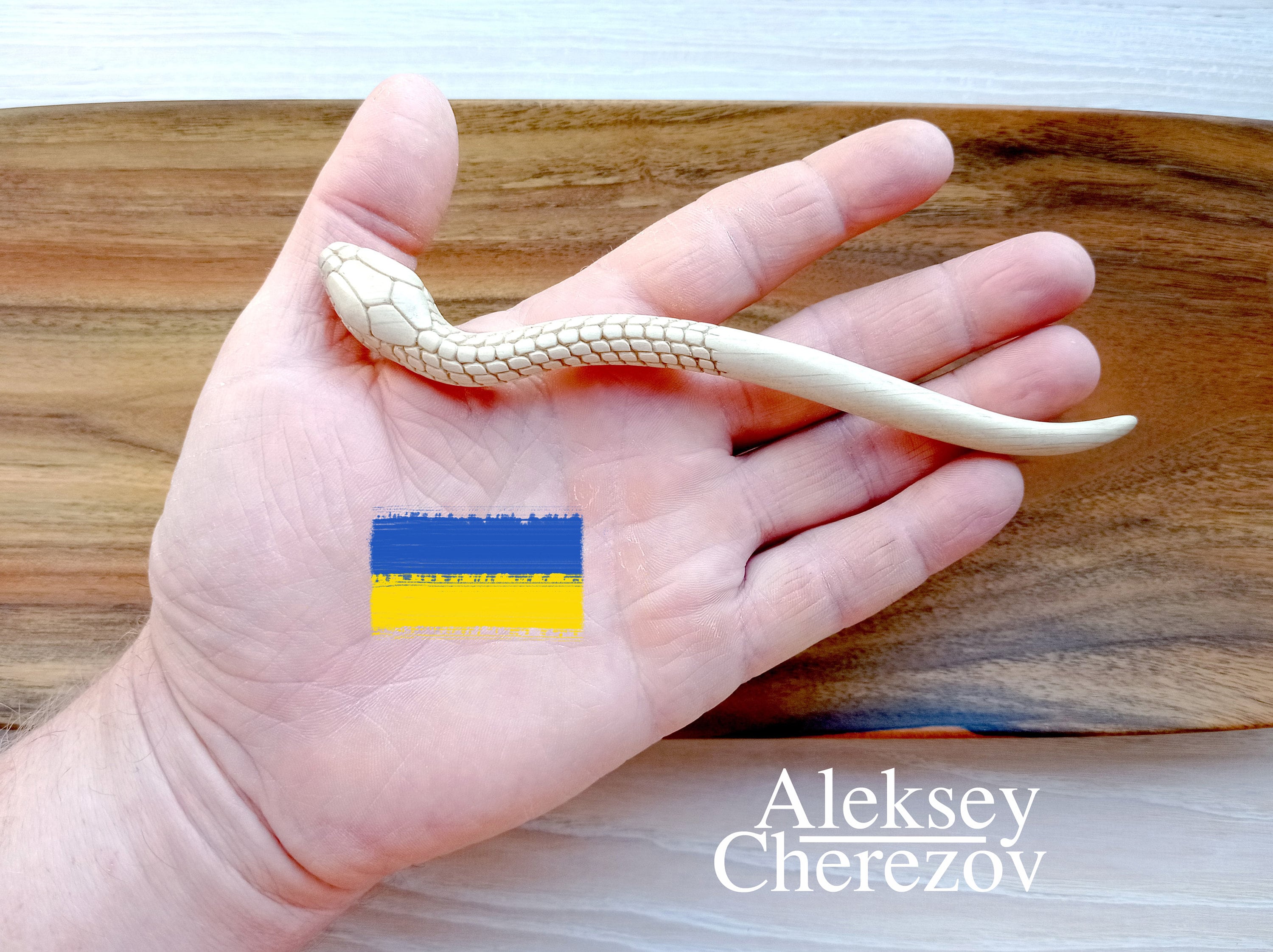 Snake Hair Stick Wooden Hair Pin Serpent Gift for a Girl - Etsy