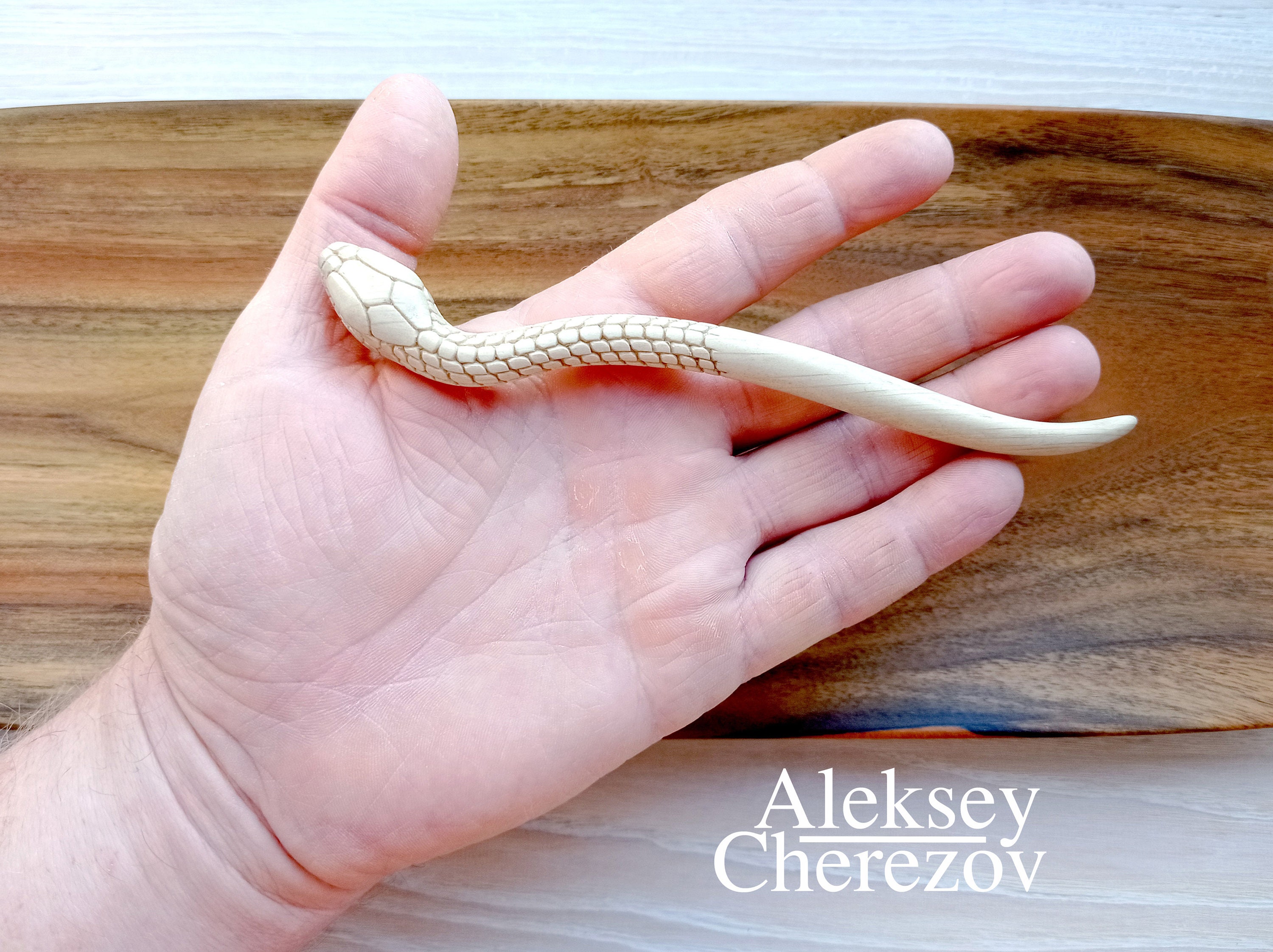 Snake Hair Stick Wooden Hair Pin Serpent Gift for a Girl - Etsy