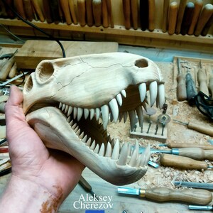 Synapsid Skull, Dimetrodon, Dinosaurus Skull, Woodcarving, Loft, a Gift ...