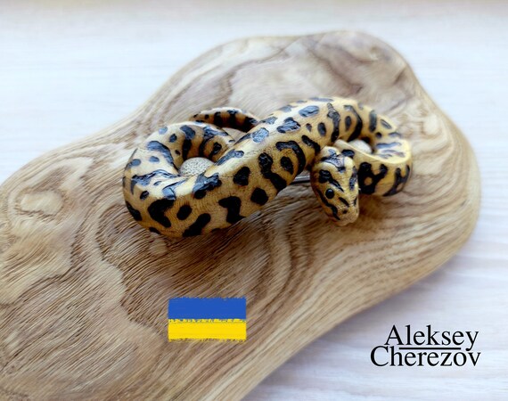Python Wooden Barrette Snake Wood Carved Hair Clips - Etsy