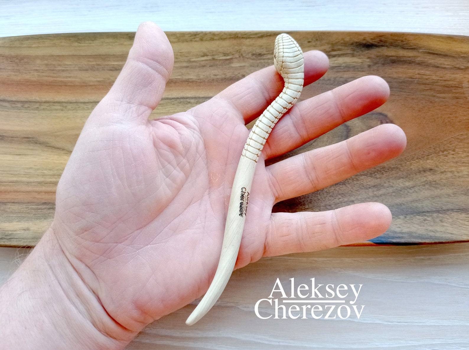 Snake Hair Stick Wooden Hair Pin Serpent Gift for a Girl - Etsy