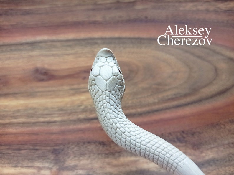 Snake Hair Stick Wooden Hair Pin Serpent Gift for a Girl - Etsy