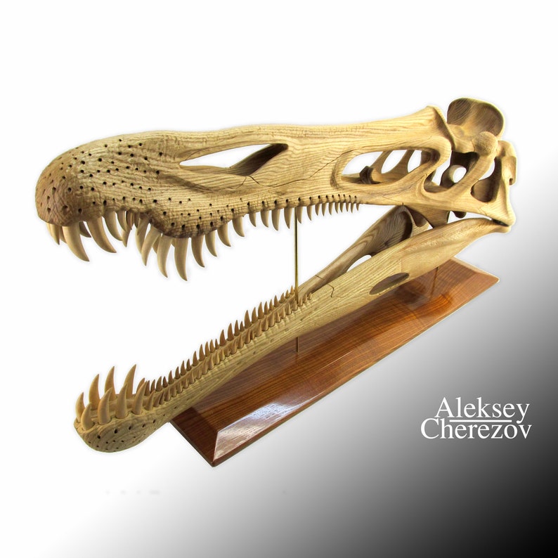 Suchomimus, Dinosaurus Skull ,paleontologi, Paleoart. Loft Tabletop ...