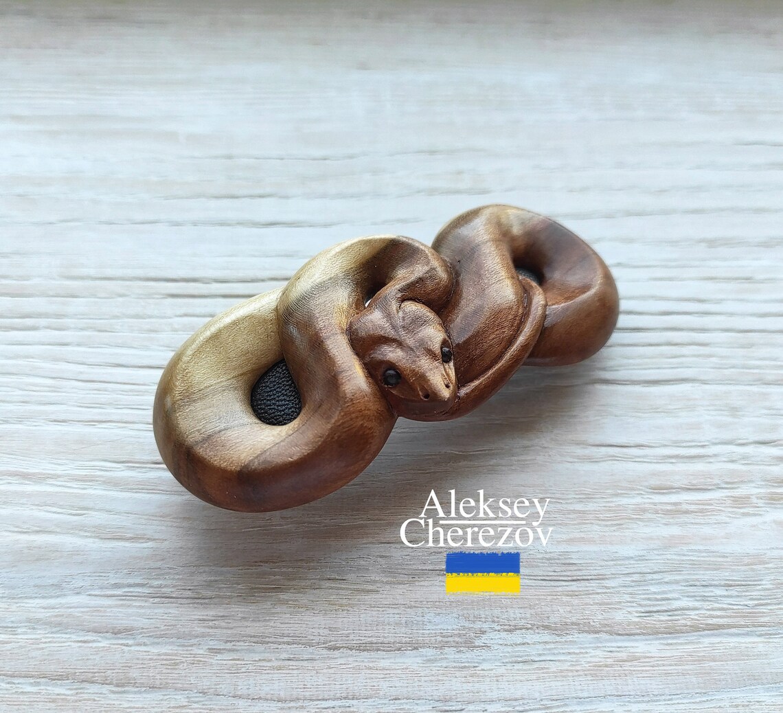 Wooden Barrette Snake Wood Carved Hair Clips Hairgrips - Etsy