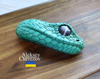 Wooden Barrette Snake Wood Carved Hair Clips Hairgrips - Etsy