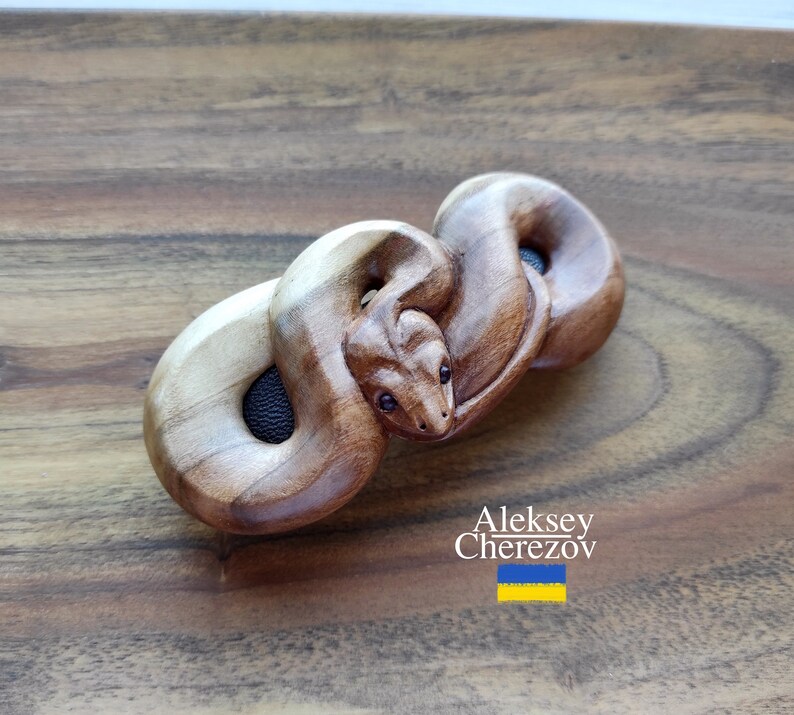 Wooden Barrette Snake Wood Carved Hair Clips Hairgrips - Etsy