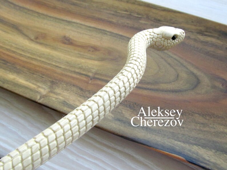 Snake Hair Stick Wooden Hair Pin Serpent Gift for a Girl - Etsy