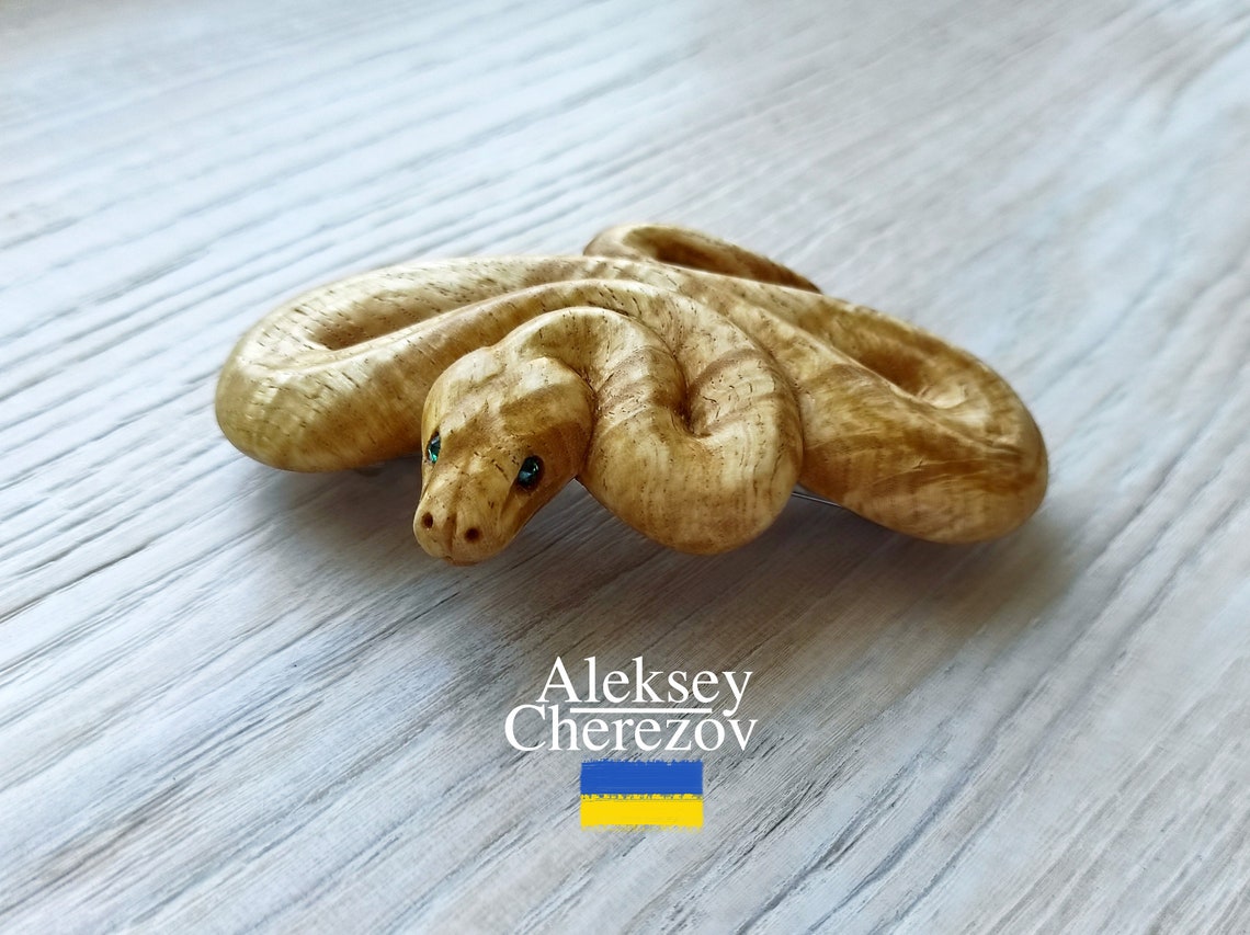 Wooden Barrette Snake Wood Carved Hair Clips Hairgrips - Etsy