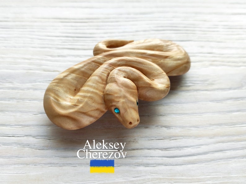 Wooden Barrette Snake Wood Carved Hair Clips Hairgrips - Etsy