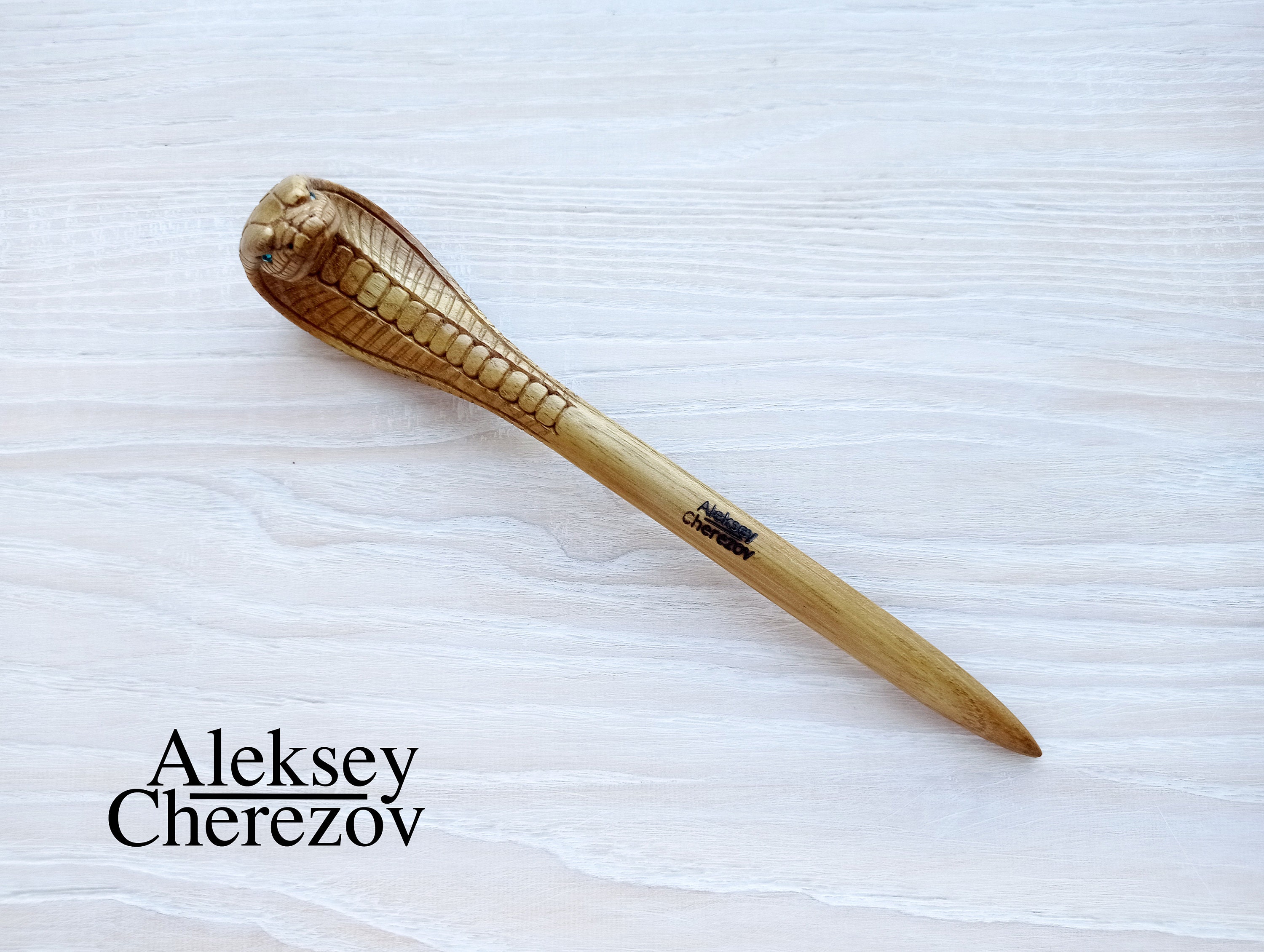 Carved Wooden Hair Stick Cobra Hair Chopsticks Wood Hair Pin - Etsy