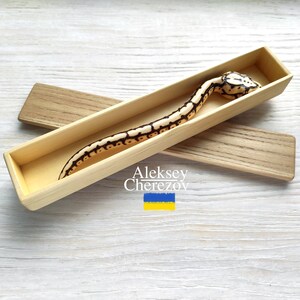 Python Hair Stick, Wooden Hair Pin Serpent, Gift for a Girl, Hair ...