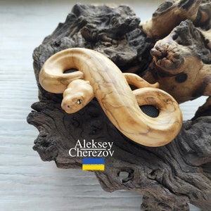 Python, Wooden Barrette Snake, Wood Carved Hair Clips, Hairgrips, Hair ...