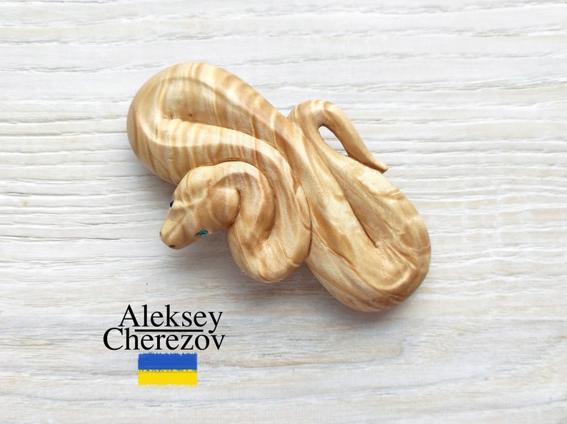 Wooden Barrette Snake Wood Carved Hair Clips Hairgrips - Etsy