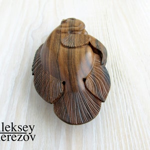 Gift for Pisces. Wooden Barrette Fish. Carved Hair Clips. Astronotus ...