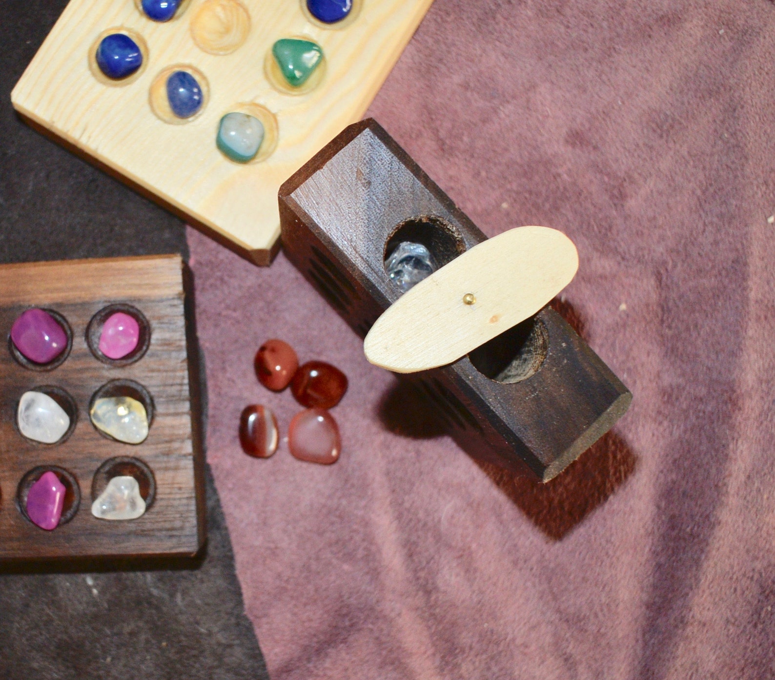 Wooden Board Game Tick Tack Toe Unique With Real - Etsy