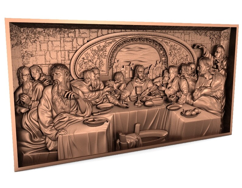 Last Supper Stl File 3d Cnc Stl Model Stl Cnc 3d Stl Etsy
