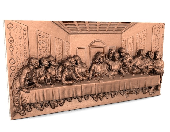 The Last Supper Stl File Stl Model Stl Cnc Router Files Etsy