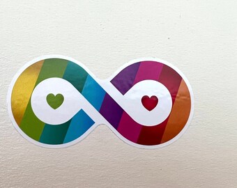 Autism Rainbow Infinity Sticker - Etsy