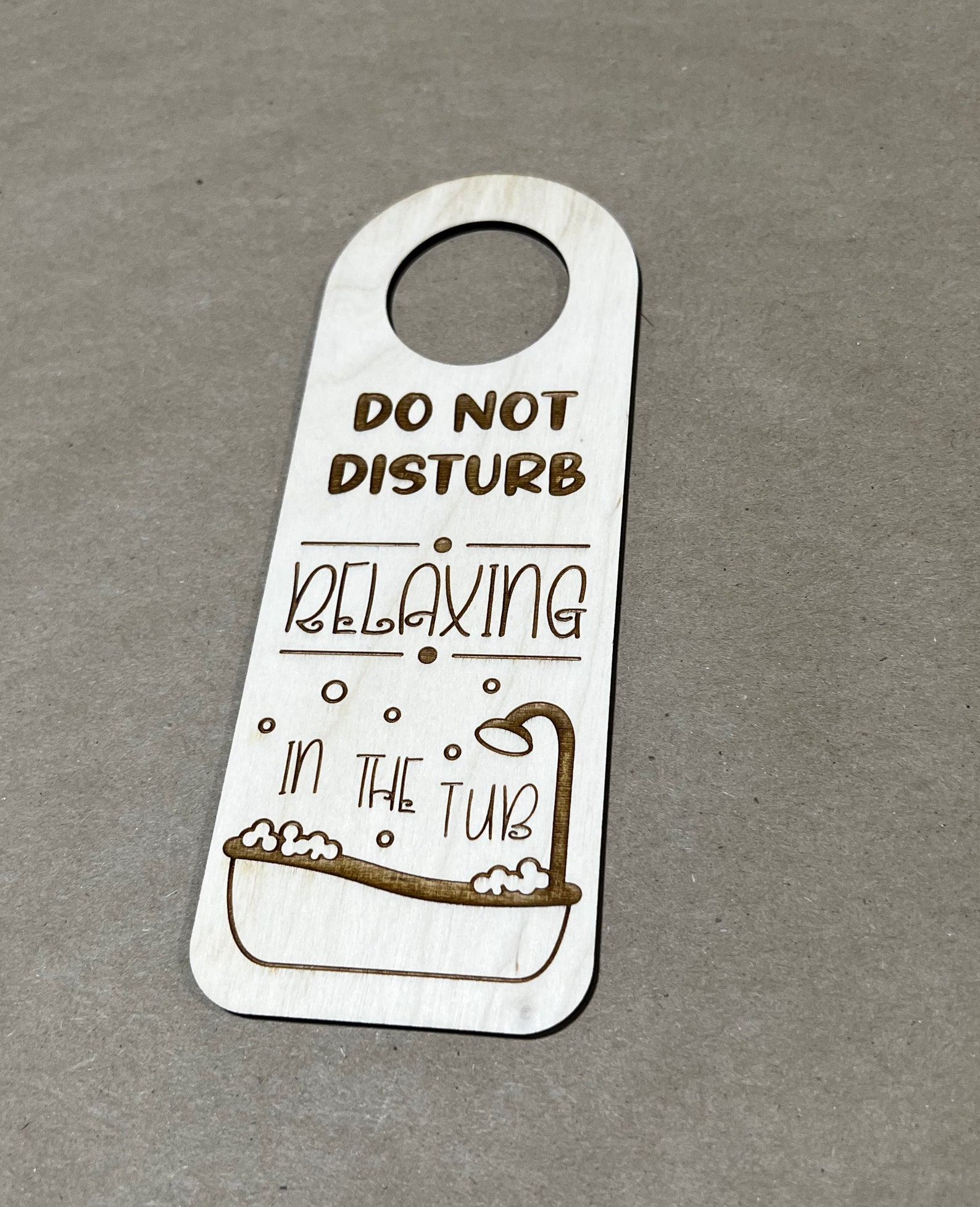 Do Not Disturb Relaxing in the Tub Wooden Door Sign, Door Hanger ...