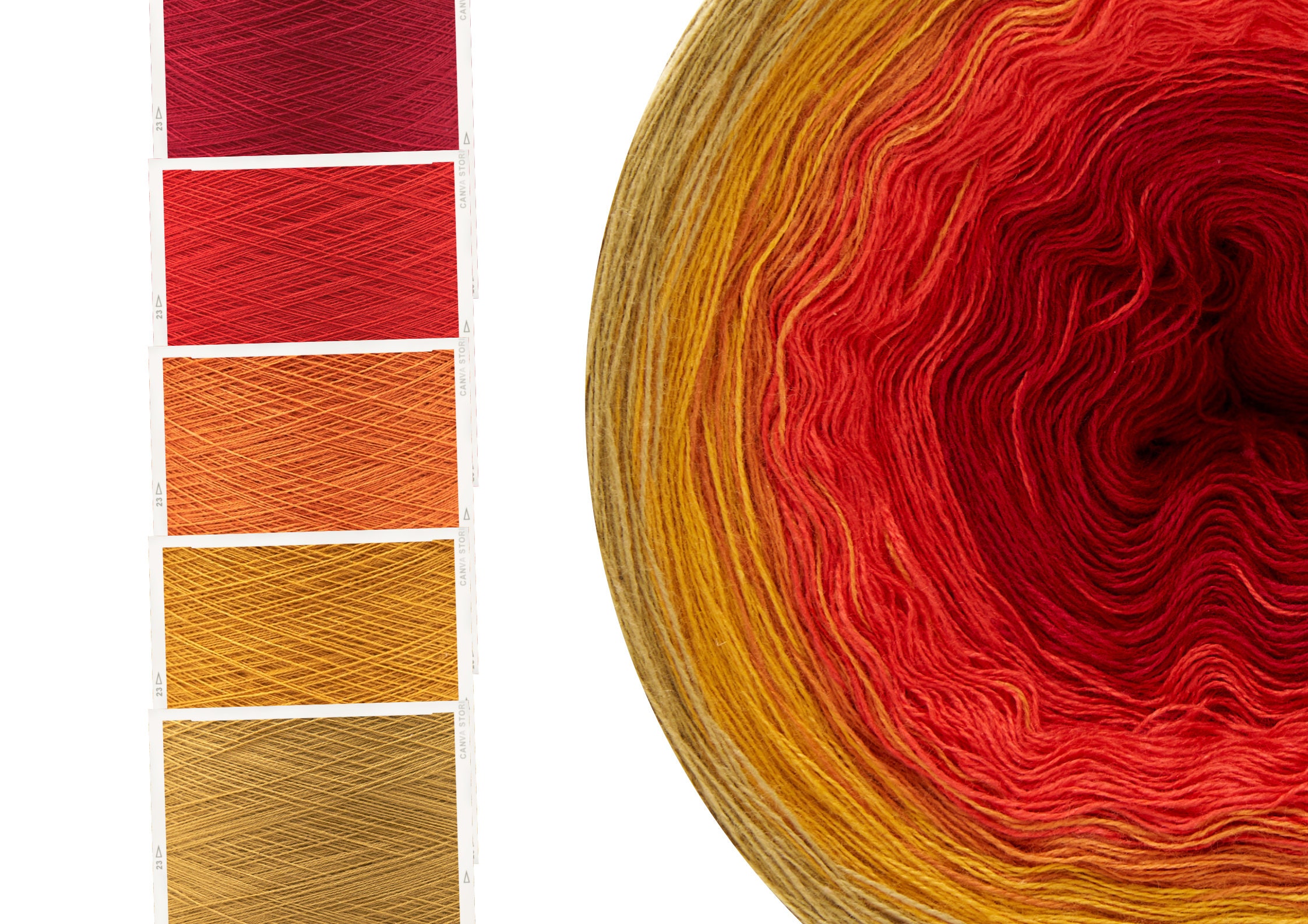 Crochet Knitting Gradient Yarn Cake Setting Sun 77 - Etsy