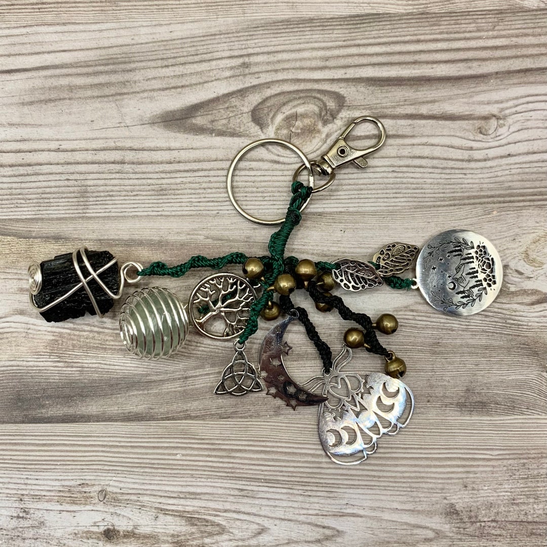 Witch Bells Keychain Keychain for Protection From Spirits Crystals for ...