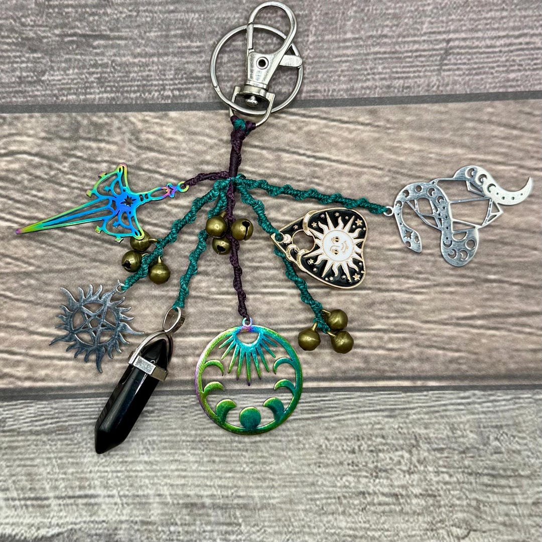 Witch Bells Keychain | Keychain for Protection From Spirits | Crystals ...
