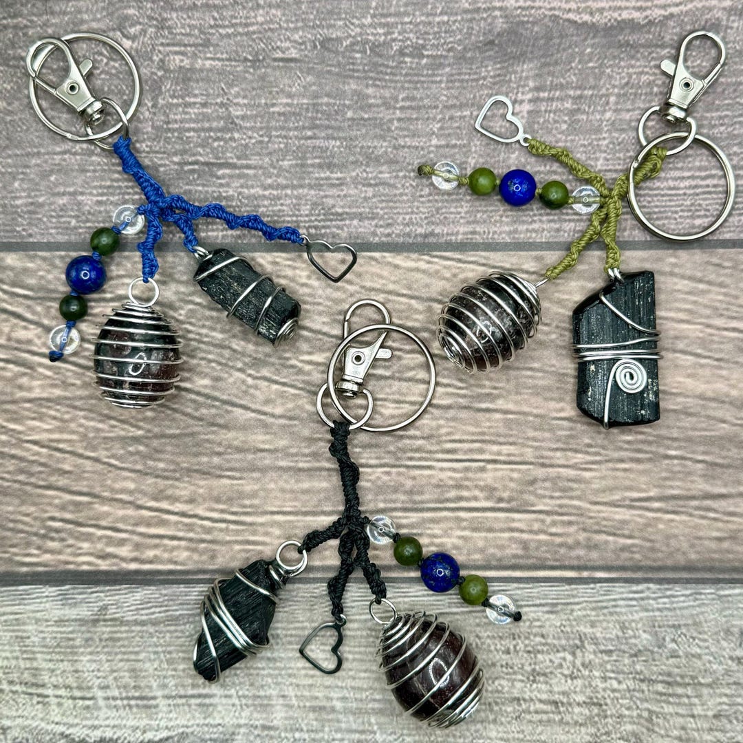 Safe Travels Keychain for Protection and Focus | Crystals for ...