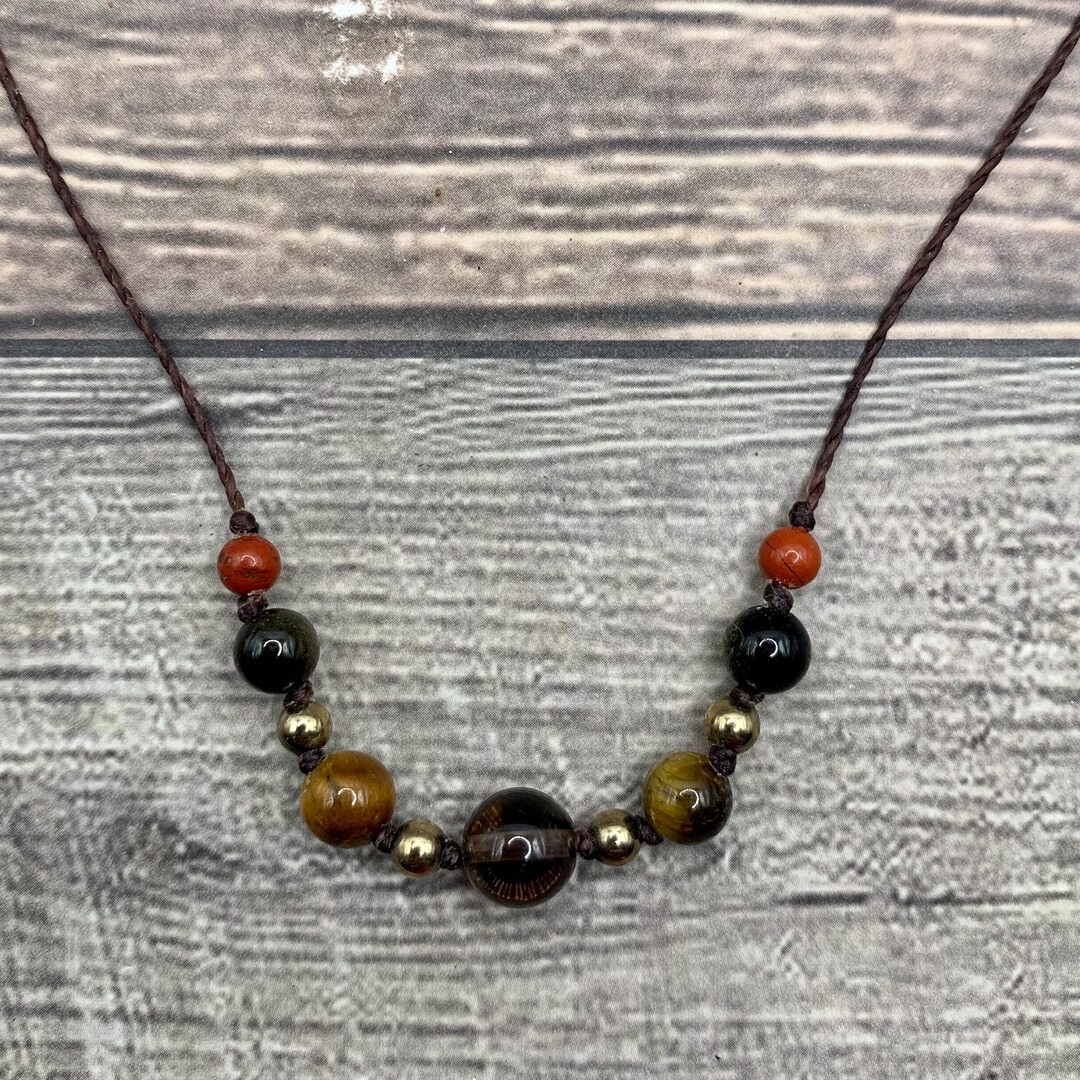 Inner Strength and Protection Adjustable Gemstone Necklace | Healing ...