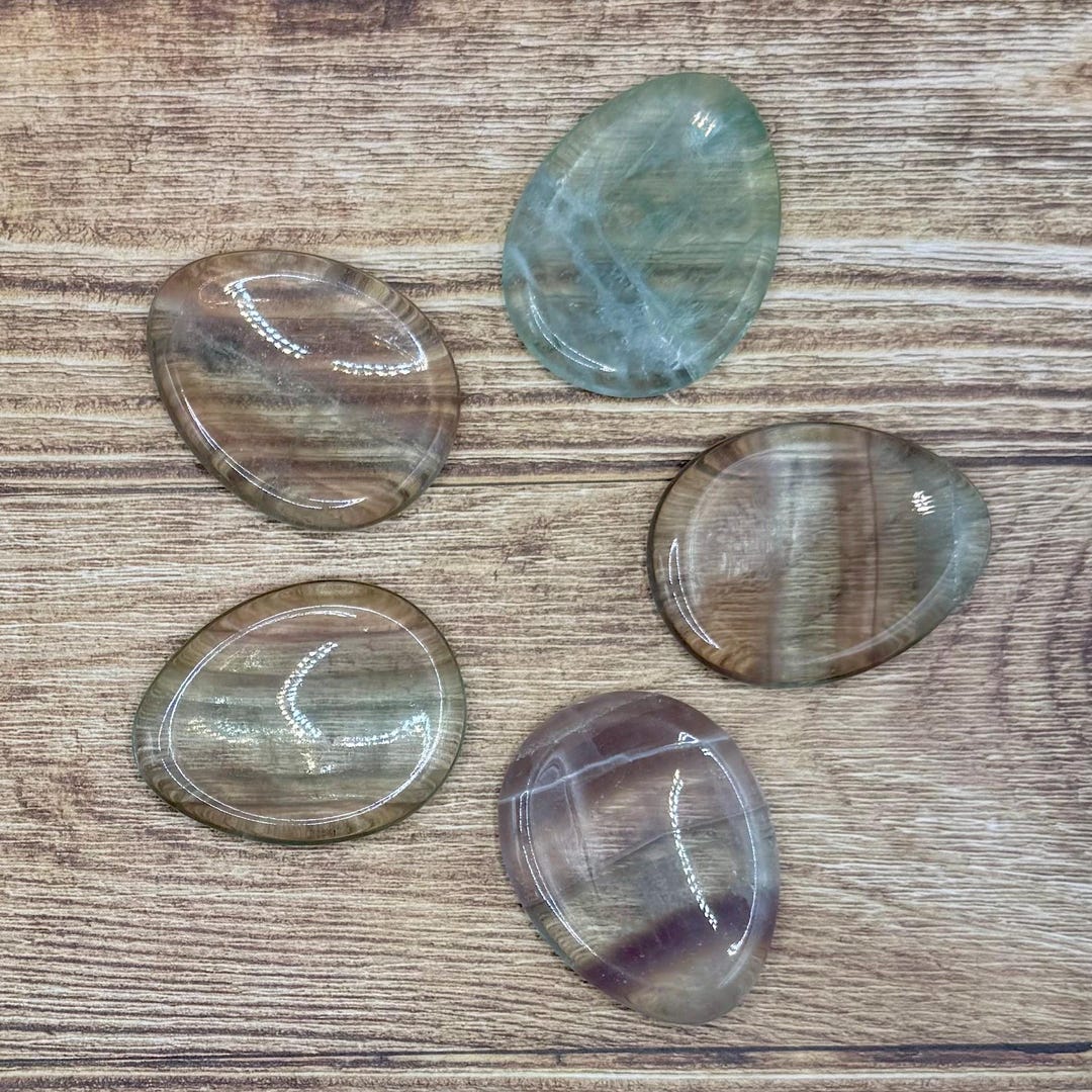 Fluorite Worry Stone | Crystals for Focus | Natural Help Focusing ...