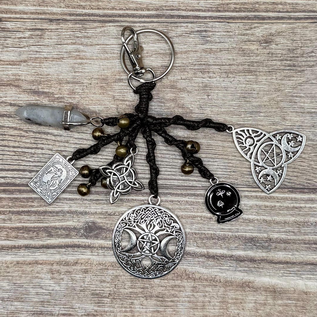 Witch Bells Keychain | Keychain for Protection From Spirits | Crystals ...