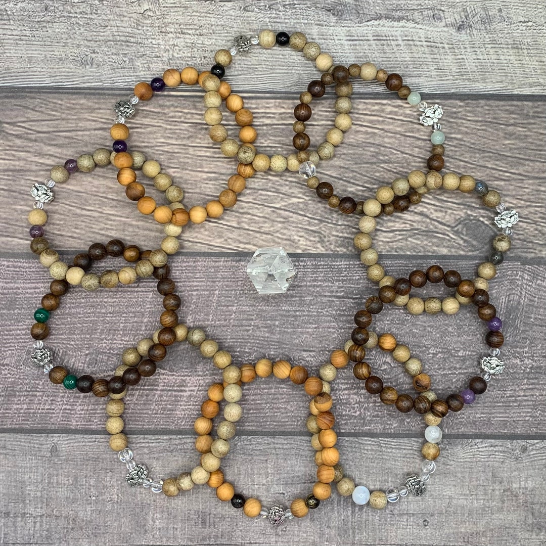 Made to Order Sandalwood, Lotus, & Gemstone Bracelets | Custom Order ...