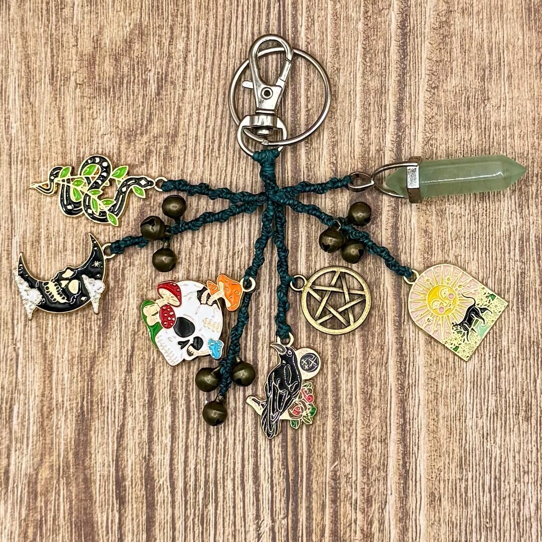 Witch Bells Keychain | Keychain for Protection From Spirits | Crystals ...