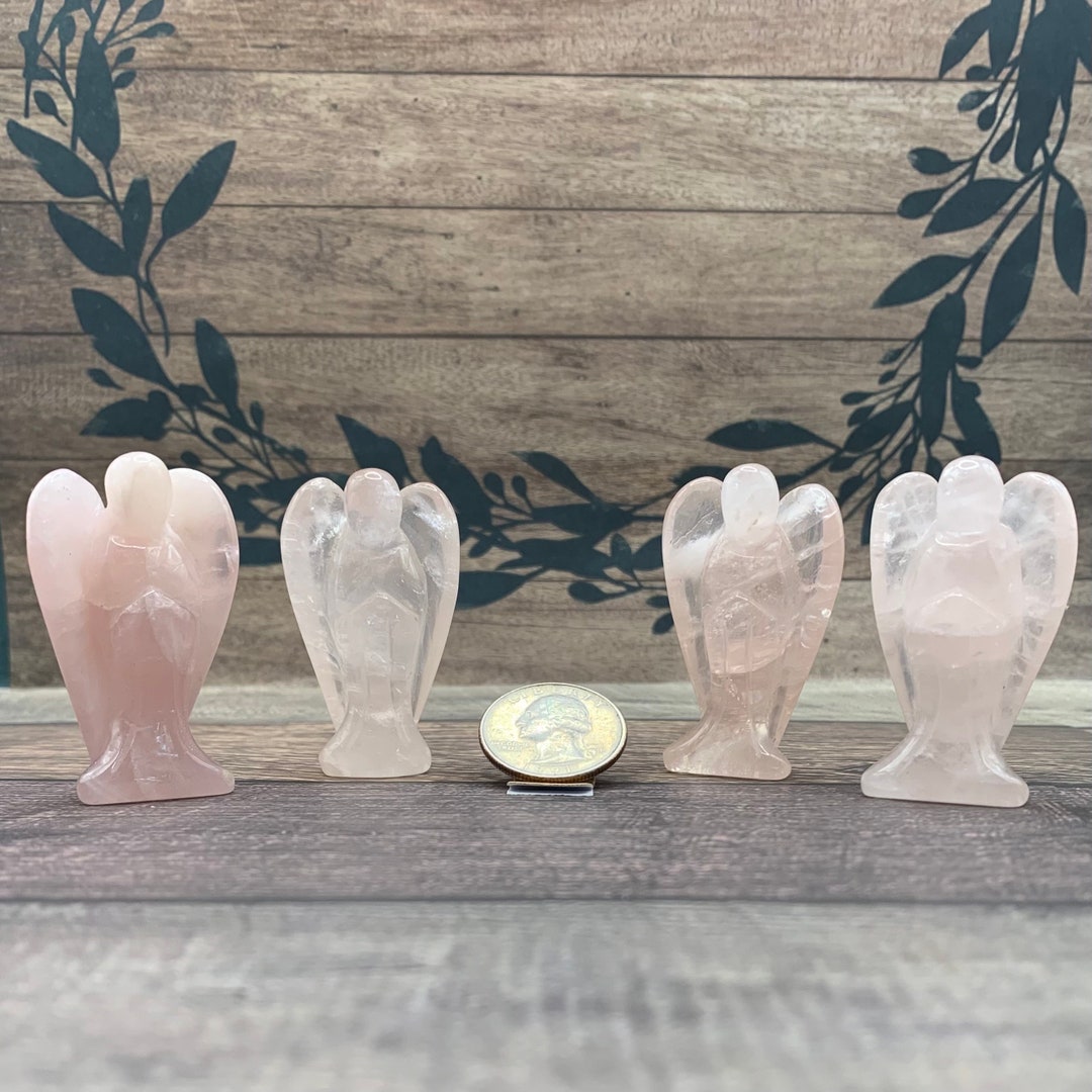Rose Quartz Angels | 2 Inch Tall | Crystals for Love | Crystals for ...