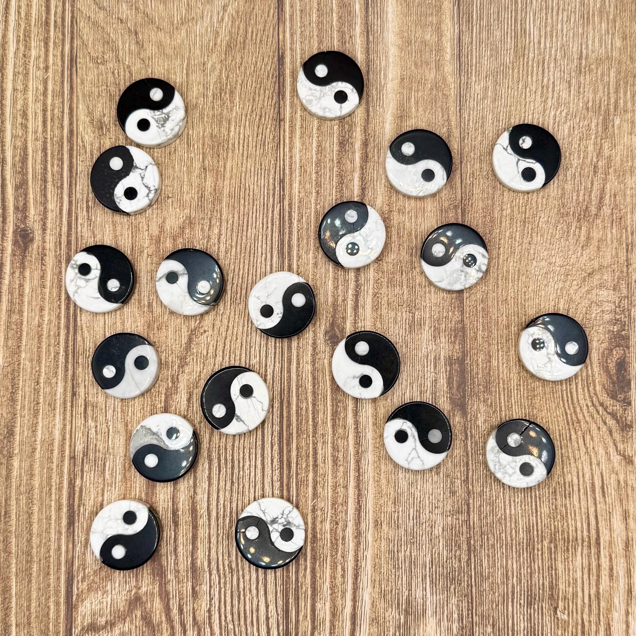 Crystal Yin Yang | Obsidian & Howlite Yin Yang Symbol Crystal ...