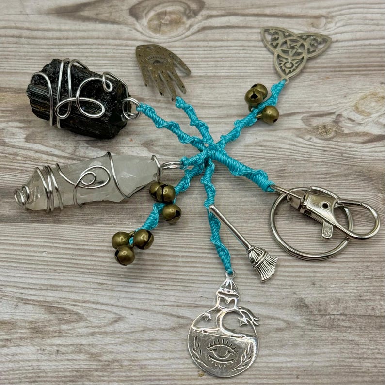 Witch Bells Keychain | Keychain for Protection From Spirits | Crystals ...