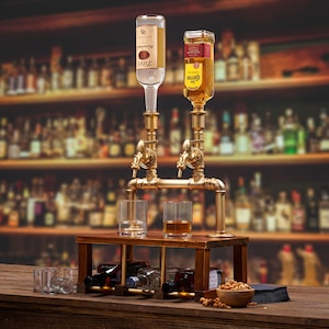 Liquor Dispenser for Bar - Industrial-style Alcohol Liquor Bottle ...