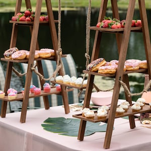 Entertaining Serving Station Double 3 Tier Display Stand Swing Dish ...