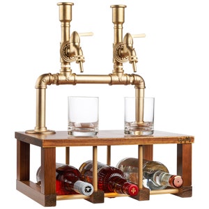 Liquor Dispenser for Bar - Industrial-style Alcohol Liquor Bottle ...