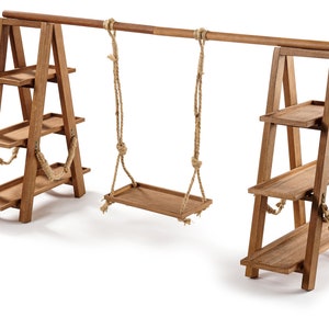 Entertaining Serving Station Double 3 Tier Display Stand Swing Dish ...