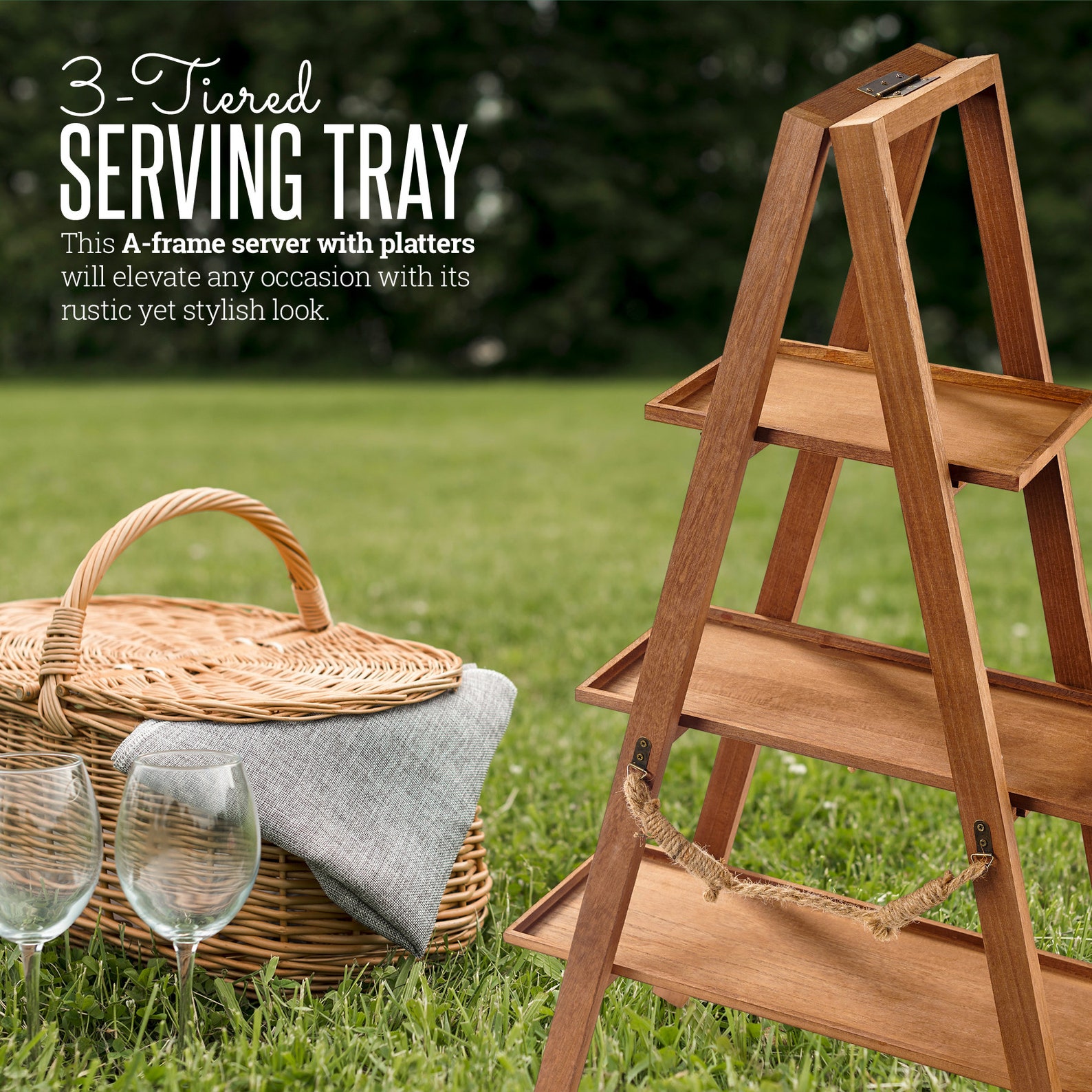 3 Tier Tray Treat Ladder Three Tiered Tray Stand Hosting - Etsy